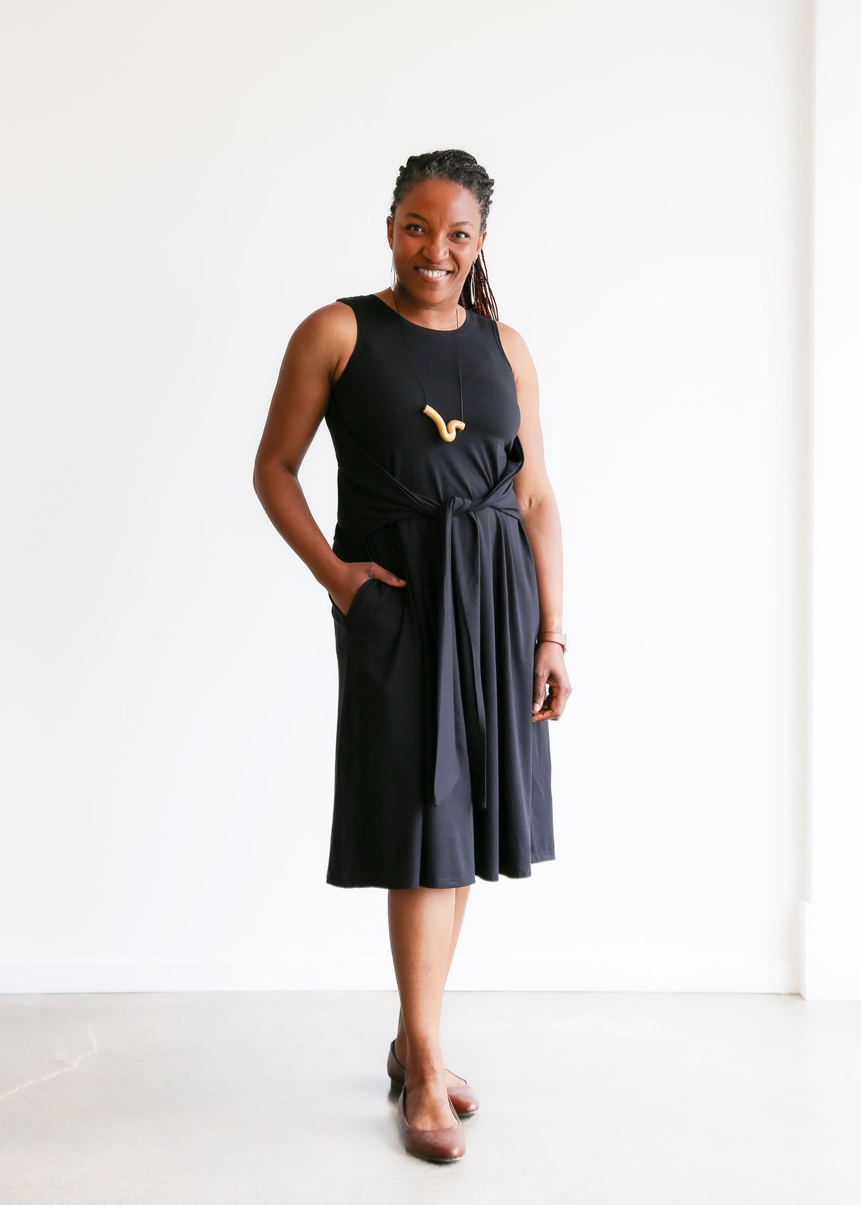 Laura Reversible Dress -Black – Sarah Sue Design